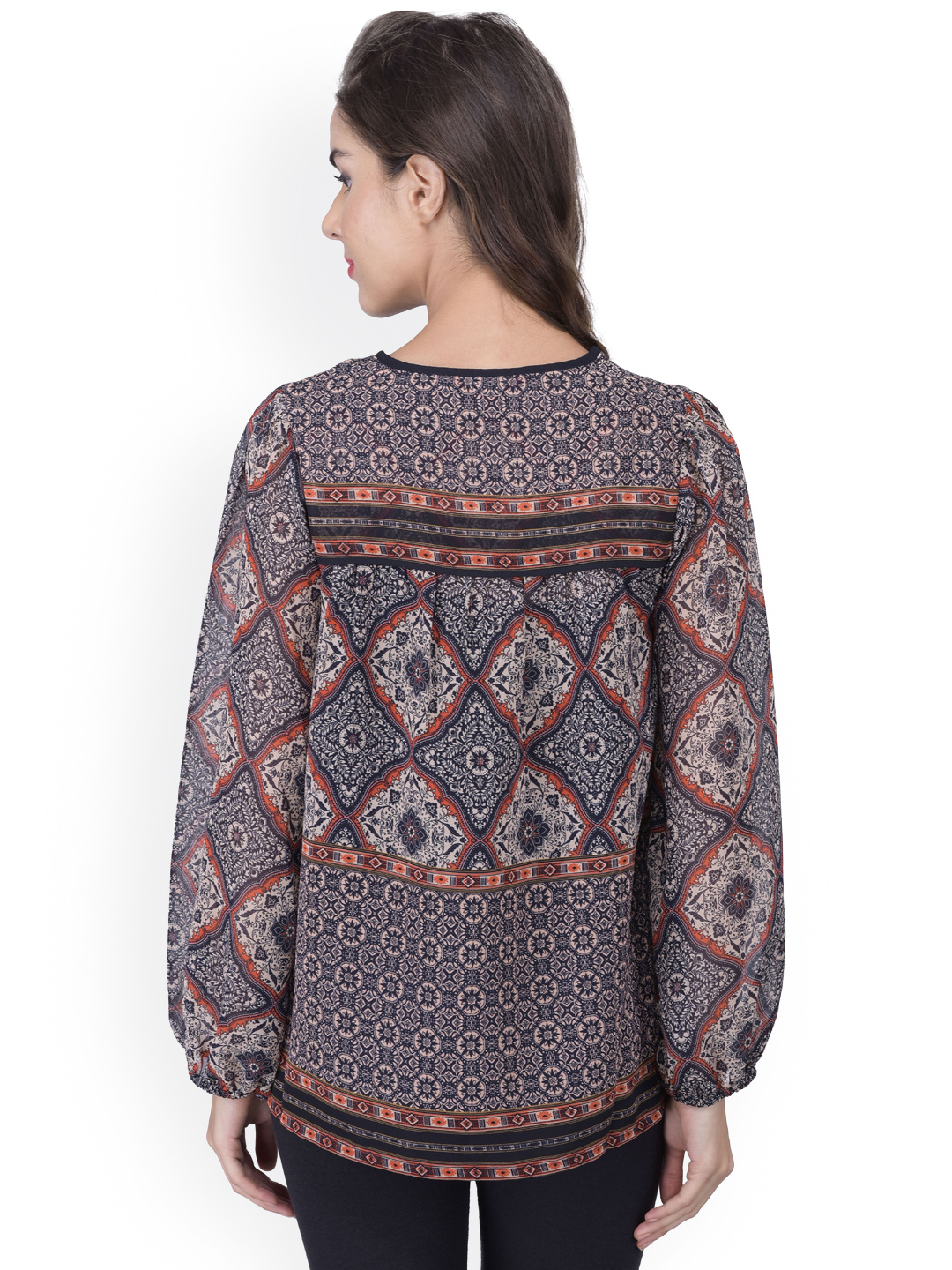 Women Multicoloured Printed Top - Bhalei